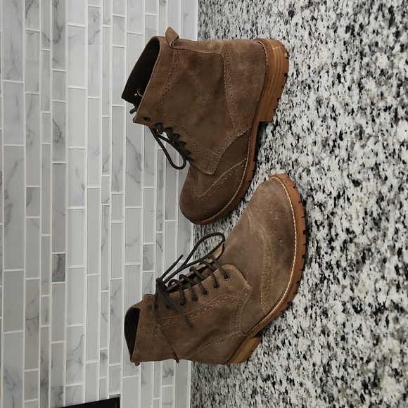 Ink Studio | Shoes | Brown Studio Ink Wing Tip Lu Suede Leather Boots ...